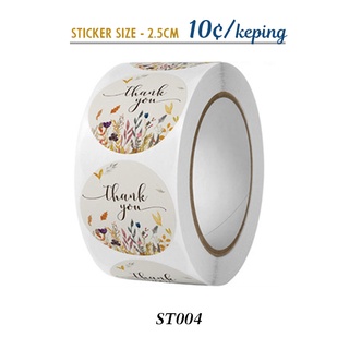 500pcs Thank You Sticker Stickers Terima Kasih Seal Label | Shopee Malaysia