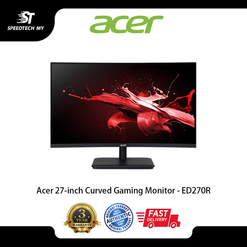 Acer ED270R 27-inch Curved Gaming Monitor | Acer ED320QR 31.5-inch ...