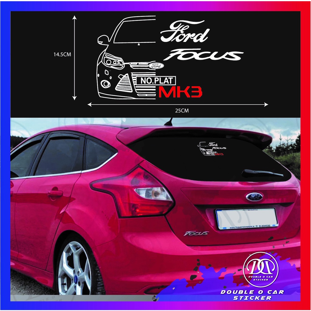 [Ready Stock]Ford Focus third generation shape&words sticker KI00385(PM ME NO. PLAT) | Shopee ...