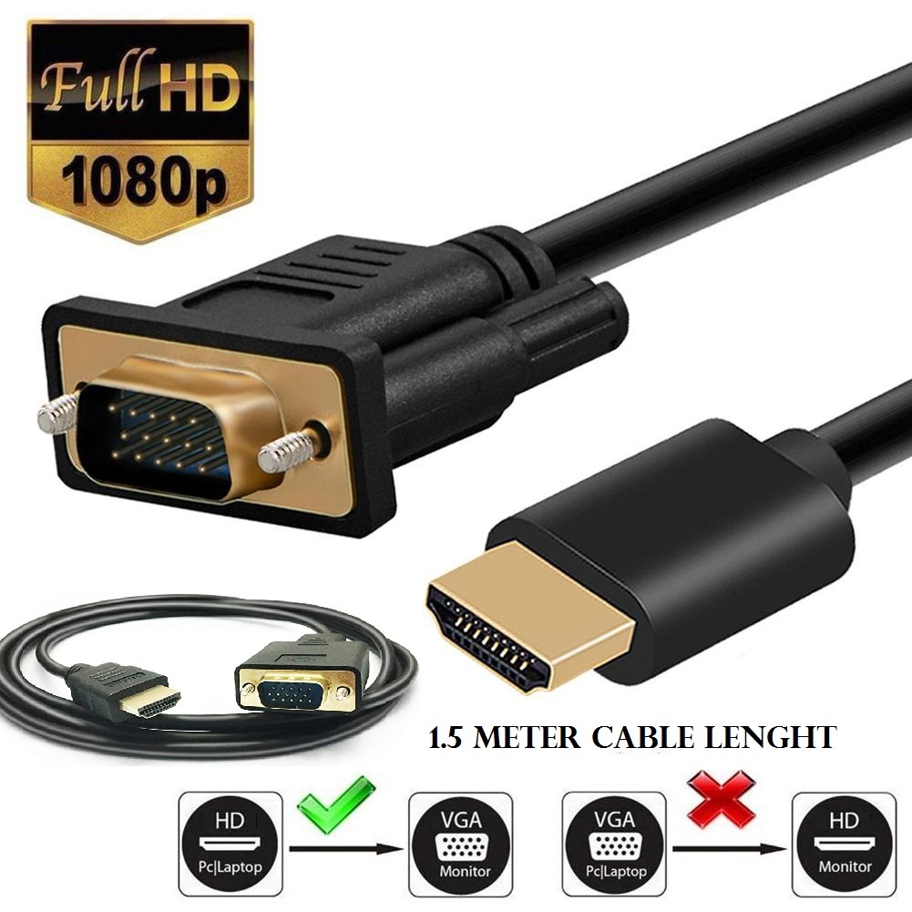 HDTV To VGA Cable 1080P HDTV Male To VGA Male Video Adapter Converter ...