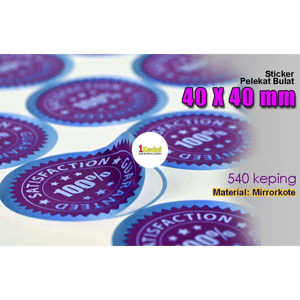 Sticker Pelekat Bulat Saiz 40 X 40 mm 540 pcs | Shopee Malaysia