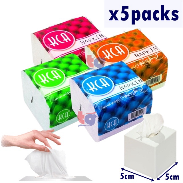 (5pack) KCA Napkin Tissue - 80gm (White) / Tisu / Facial Tissue Box ...