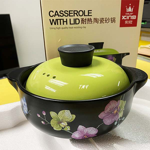 Color King Ceramic Heat Resisting Clay Pot 6 Inches 1Litres Casserole ...