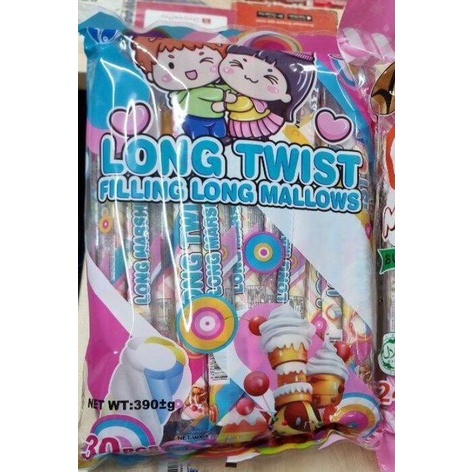 30 Pcs Long Twist Filling Long Mallows Marshmallow HALAL (LOCAL READY ...