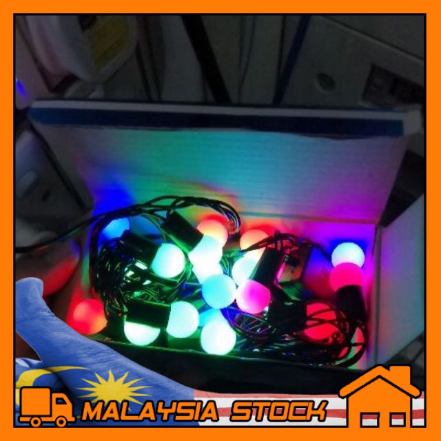 Readystock LAMPU RAYA 60biji bulb LED 23FEET String LED Decoration ...