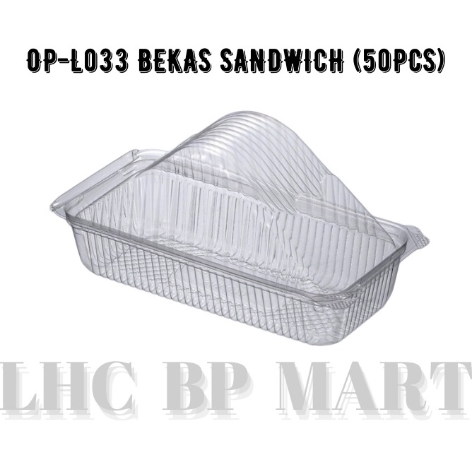 [LHC] OP-L033 BEKAS SANDWICH / PP DISPOSABLE PLASTIC SANDWICH CONTAINER ...