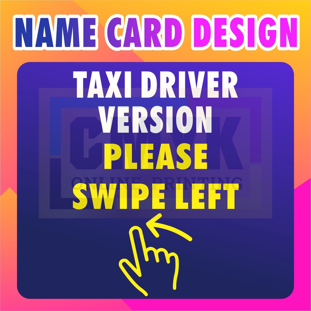 [TEMPLATE]TAXI DRIVER / PEMANDU VERSION Business Card / Name Card WITH ...