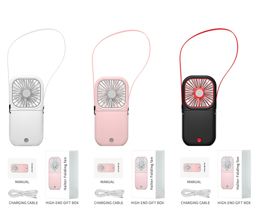 3000MHA power bank Fan Multifunctional foldable fan Portable Handheld ...