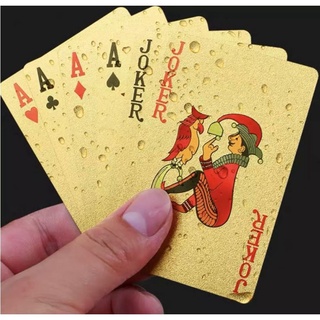 【Gold/ Silver】 Premium Gold Waterproof Plastic Foil Luxury Poker Card ...