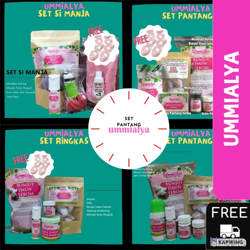 UMMIALYA - Set Pantang / Set Bersalin / Param / Pilis / Mandian Herba ...