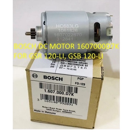 ORIGINAL BOSCH GSR 120-LI / GSB 120-LI DC MOTOR 1607000D7K | Shopee ...