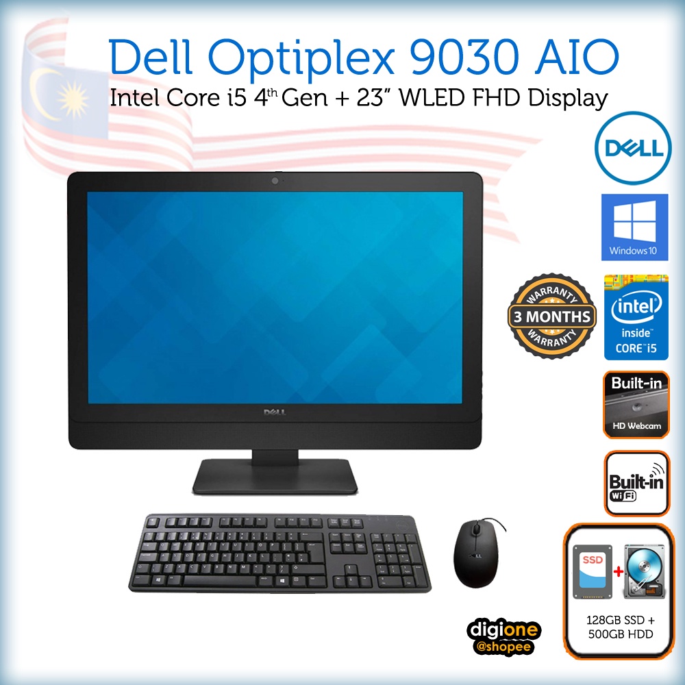 Dell Optiplex 9030 i5 4th Gen, 4GB RAM, 128GB SSD + 500GB HDD (USED ...
