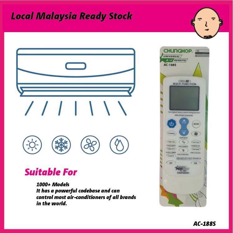 Universal Air Cond Remote Control (Suitable for 1000+ models) | Shopee ...
