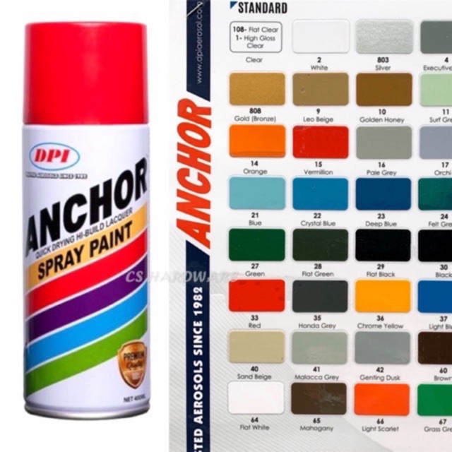 ANCHOR SPRAY PAINT - STANDARD COLOR #CODE B | Shopee Malaysia