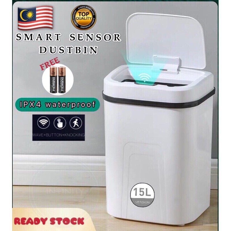 Ready stock🇲🇾MALAYSIA🇲🇾 15L Smart Dust Bin Motion Sensor Automatic ...