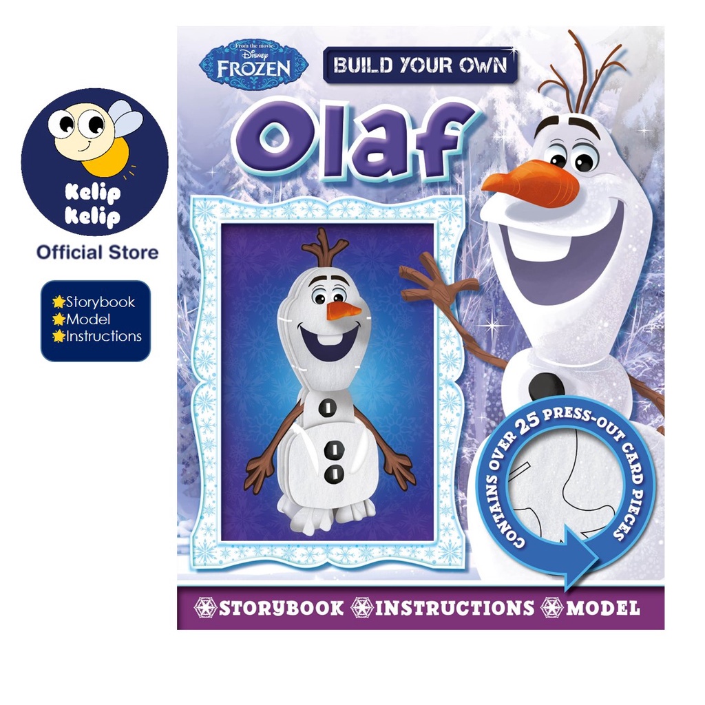 Disney Frozen Story Book & Model Build Your Own Olaf For Kids To Read ...