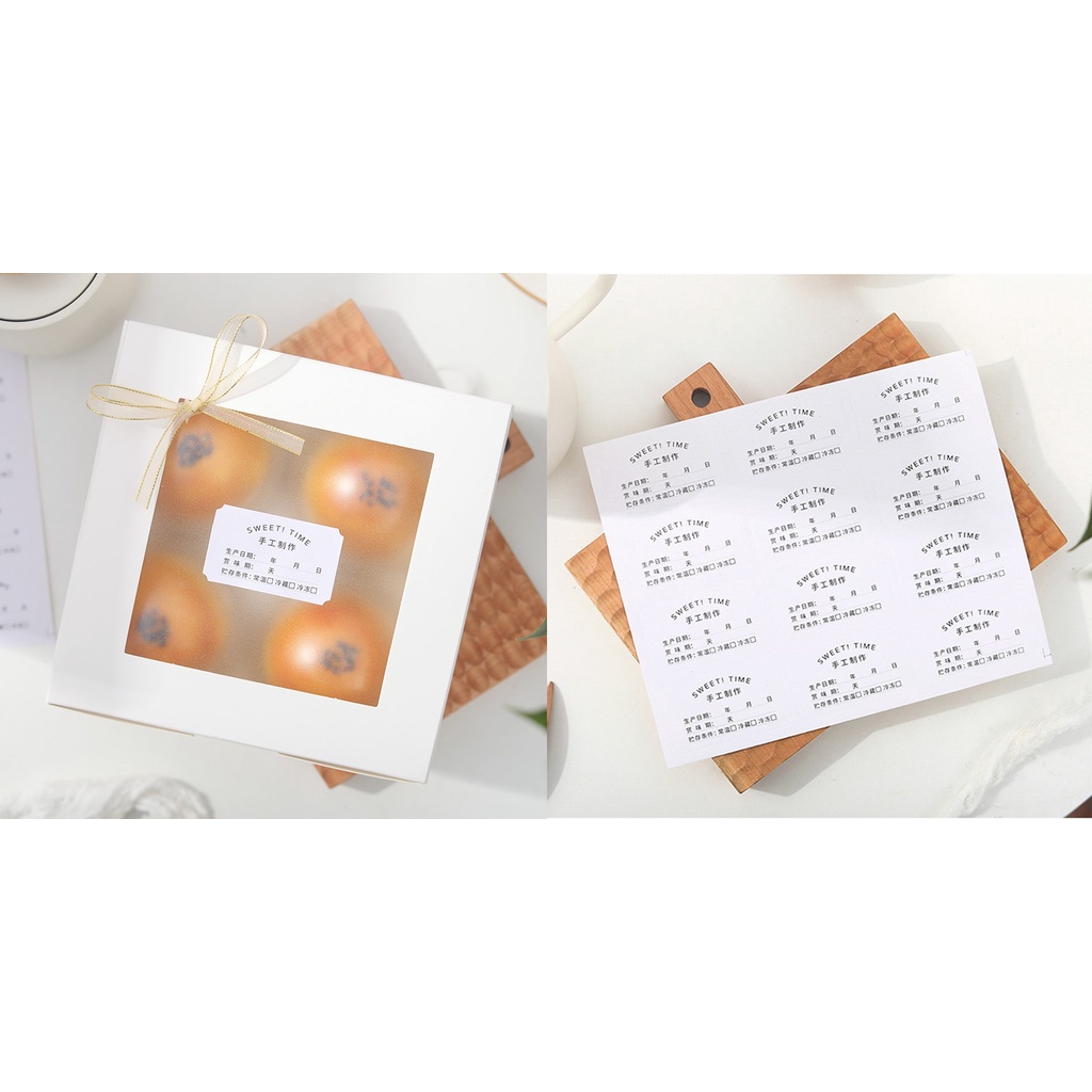 Handmade expiry date& storage advice sticker 12pcs(1sheet) | Shopee ...
