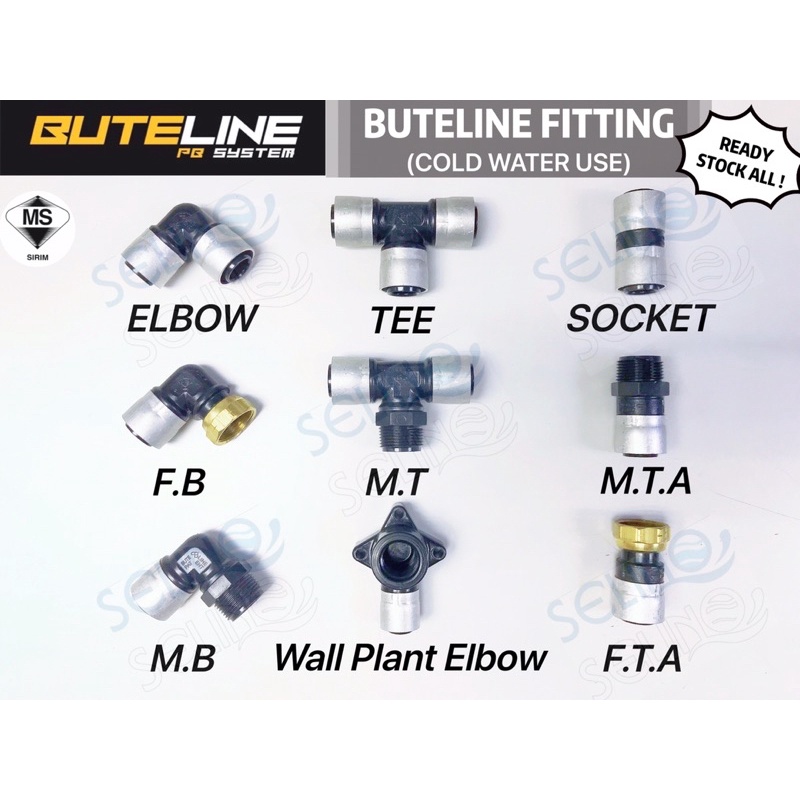 BUTELINE FITTING ELBOW , TEE , SOCKET , MB , FB , MTA , FTA , MT , CAP ...
