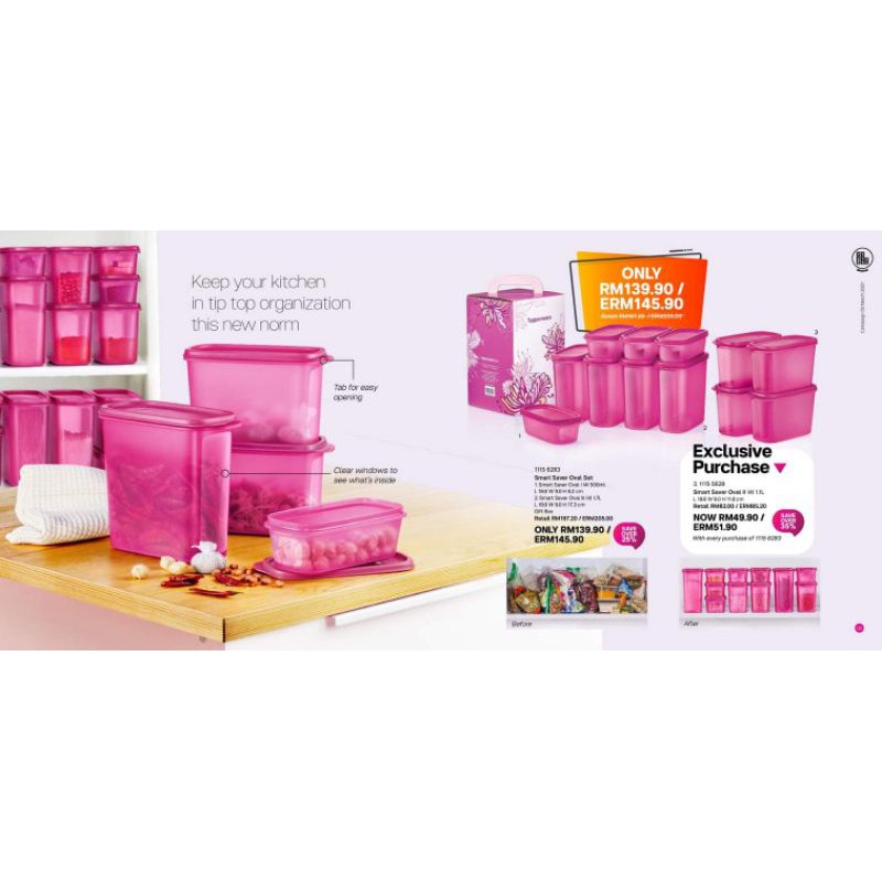 Tupperware Smart Saver Oval Set | Shopee Malaysia