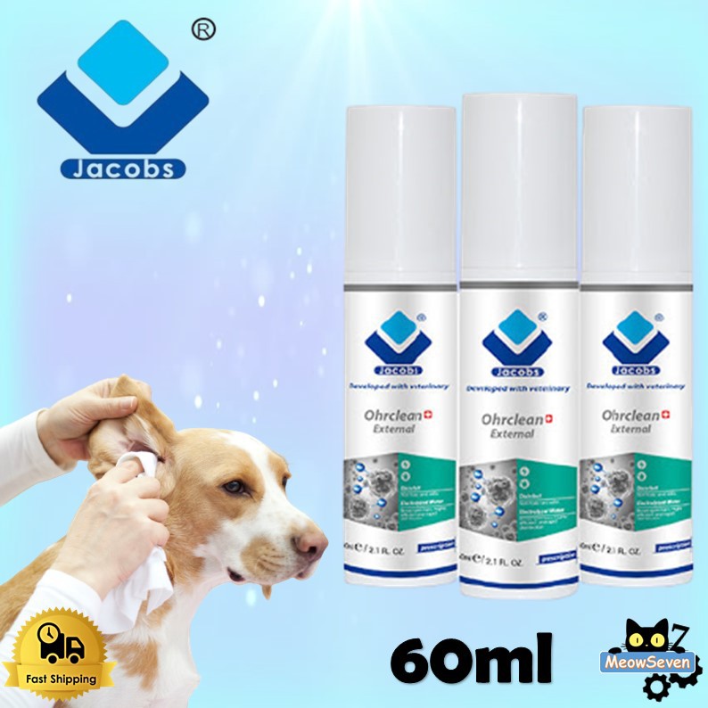 Jacobs Ohrclean External Cat & Dog Ear Cleaner Use to Avoid Ear Mite ...