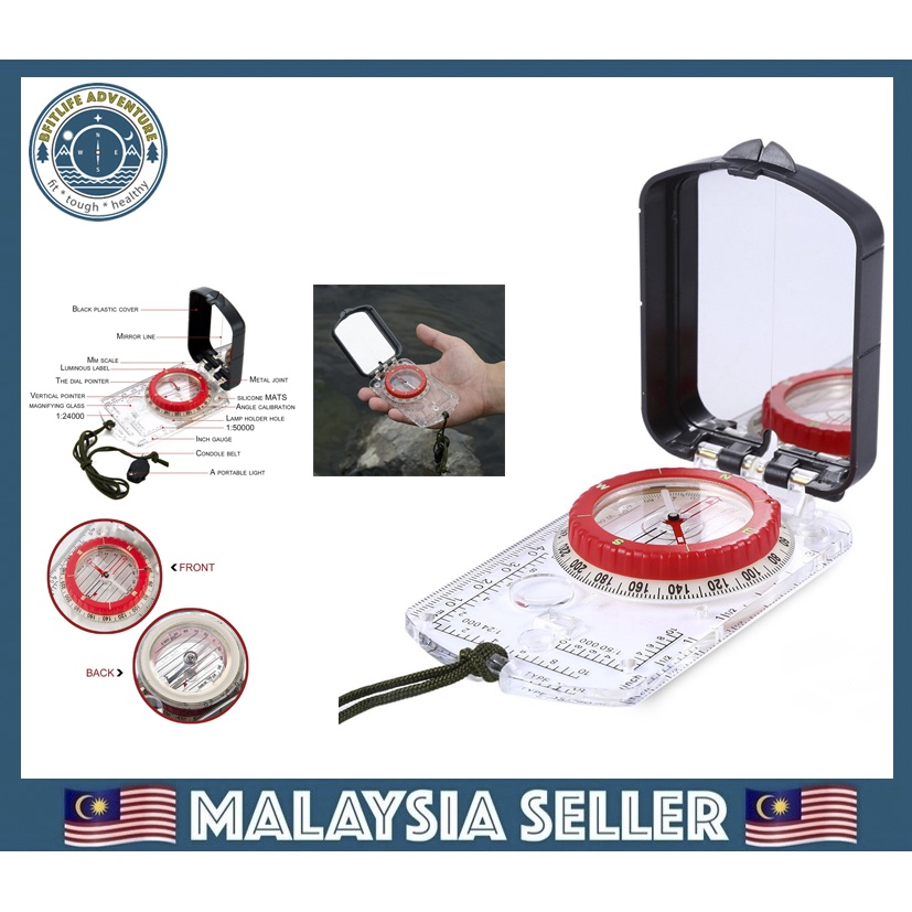Orienteering Compass Multifunctional Premium Acrylic | Shopee Malaysia