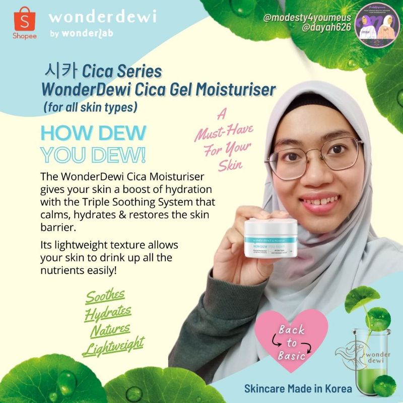 WonderLab: WonderDewi Cica Gel Moisturiser (for All skin types ...
