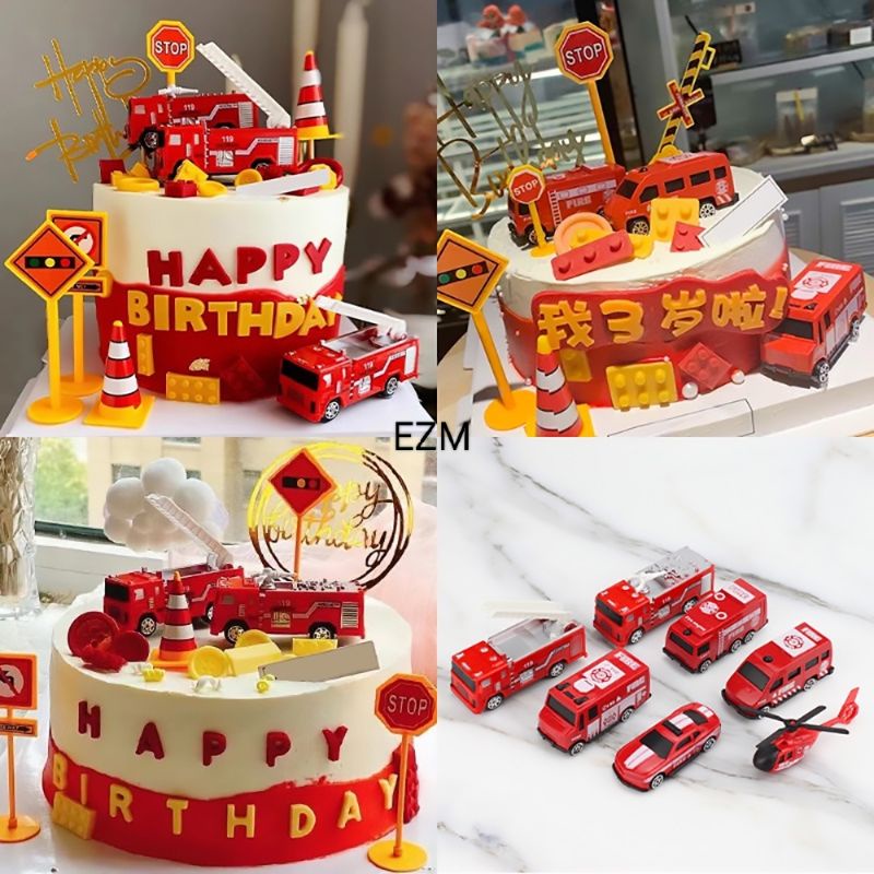 READY STOCK Fireman Cake Topper Decoration BOMBA CAKE TOPPER DECORATION ...
