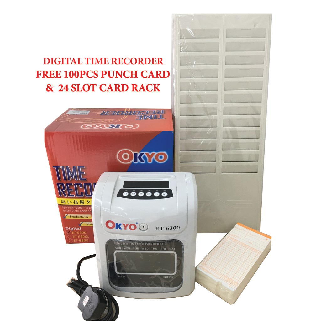 Okyo ET-6300 Time Recorder / Punch Card Machine | Shopee Malaysia