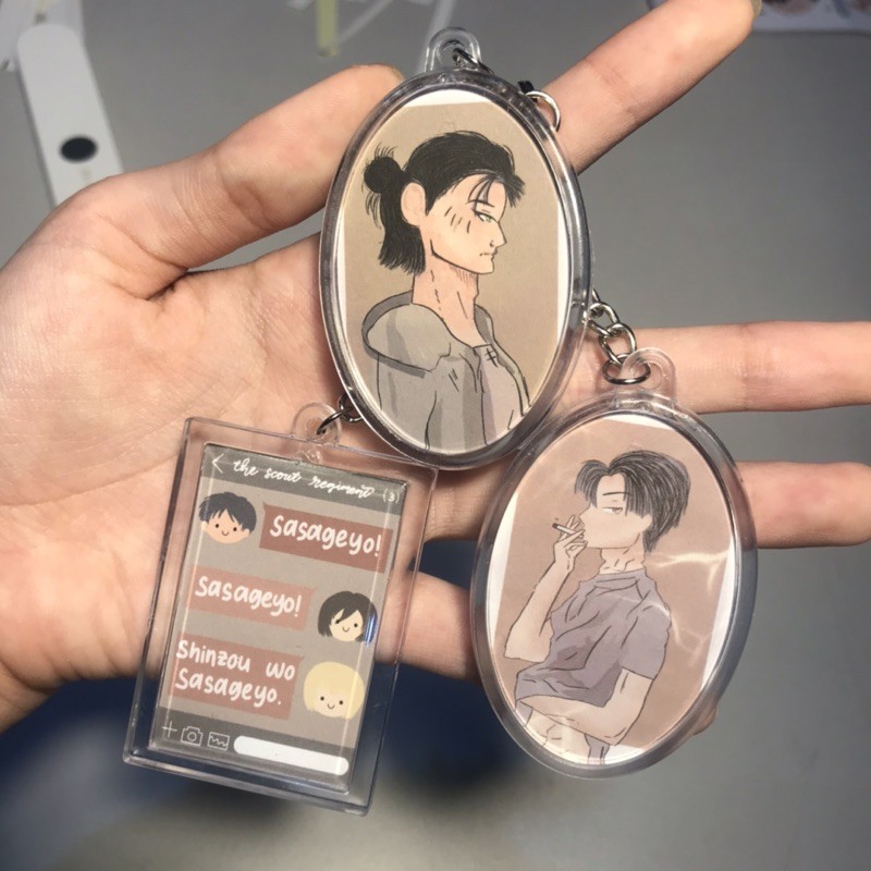 Attack On Titan Keychain By Stickaboo - Aot Eren Yaeger Levi Ackerman ...