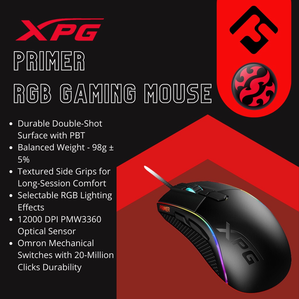 XPG Primer RGB Gaming Mouse | Shopee Malaysia
