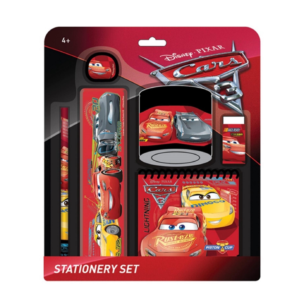 Disney Pixar Cars 3 Stationery Set With Notepad - Red Colour | Shopee ...