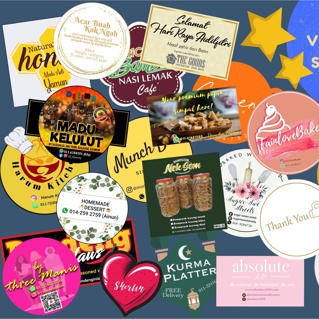 Custom Stickers (Non - Waterproof stickers for your BUSINESS PRODUCTS ...