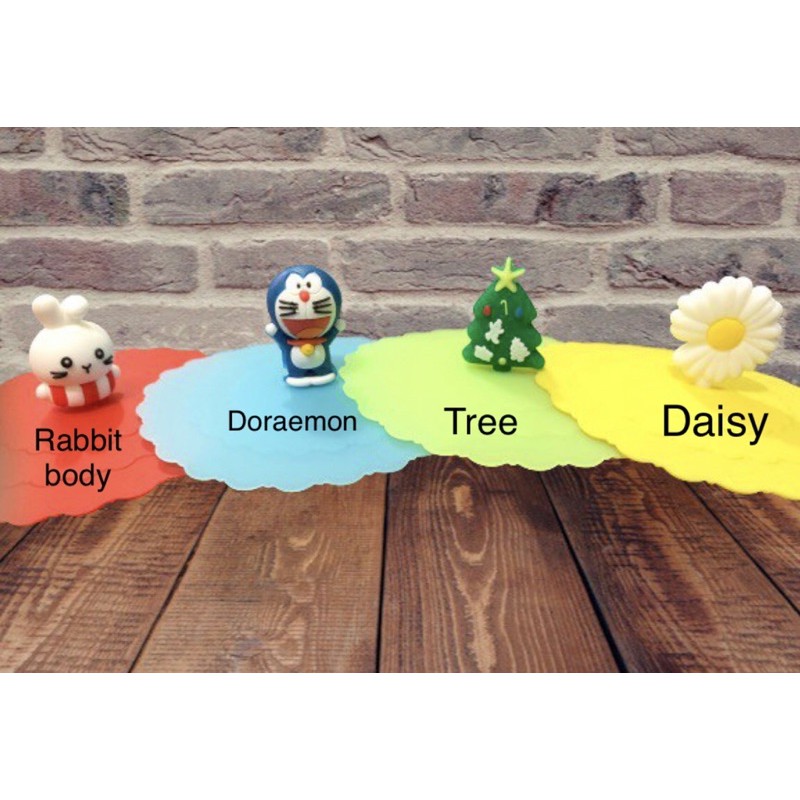 Penutup Cawan Cup cover Silicon Cartoon Cup Lid Tutup Cawan kartun ...