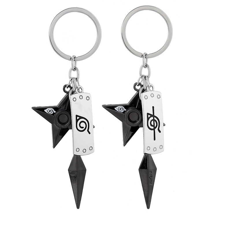 NEW Naruto Uzumaki Konoha Logo Anime Keychain Metal Character | Shopee ...