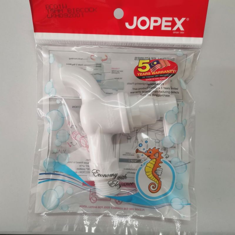 Jopex pvc bibcock water tap bc01w 15mm | BeeCost