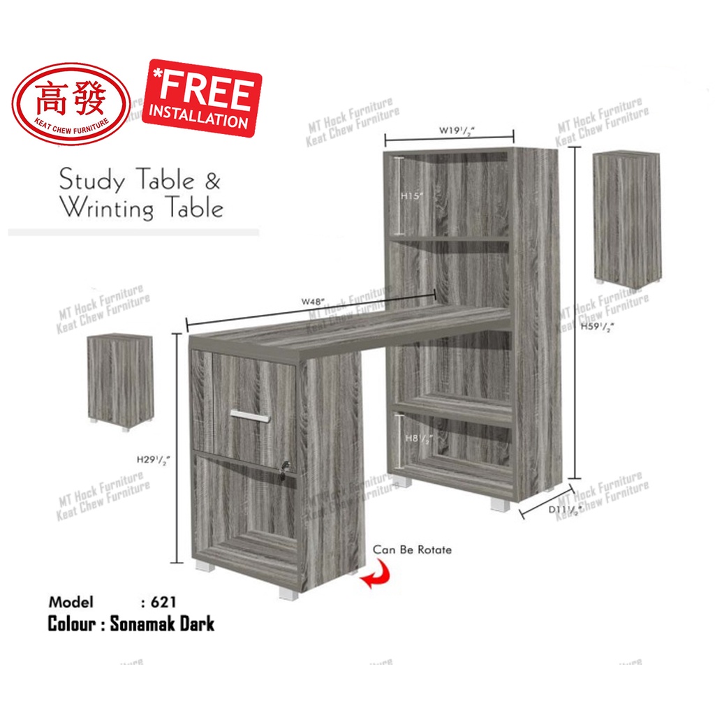 Study Table Wrinting Table Meja Belajar Meja komputer Meja Computer ...