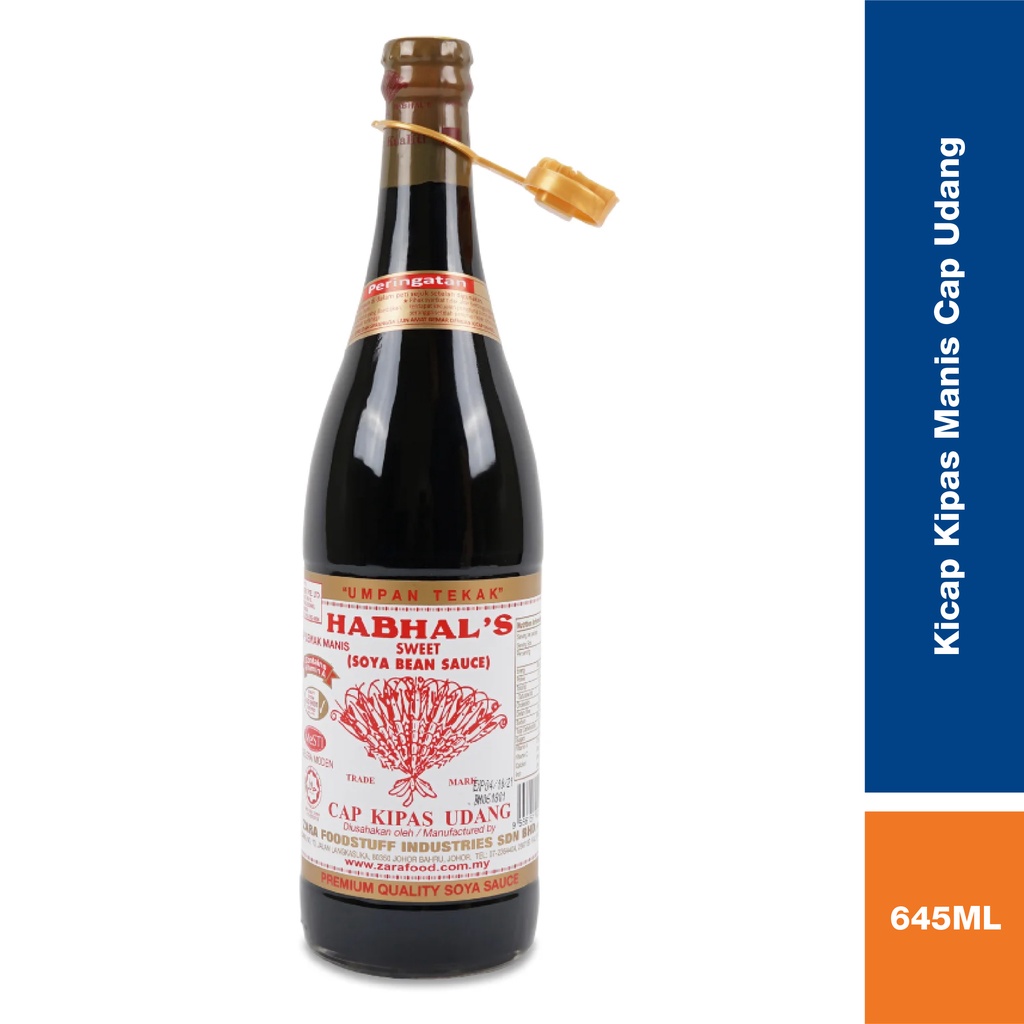 Habhal's Cap Kipas Udang Sweet Soya Bean Sauce / Kicap Manis 645ml ...