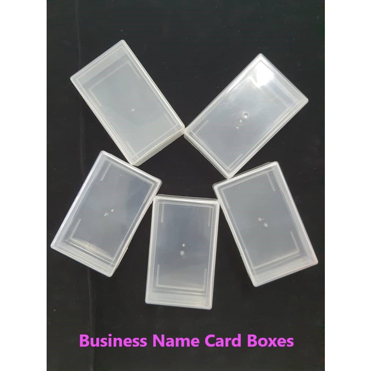 Business Name Card Transparent Boxes ( 100 pcs per pack ) | Shopee Malaysia