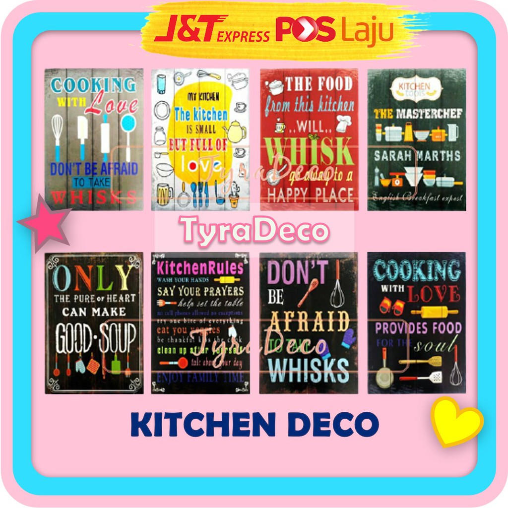 Deko Hiasan Frame Gambar Dinding Dapur | Kitchen Wall Deco | Shopee ...