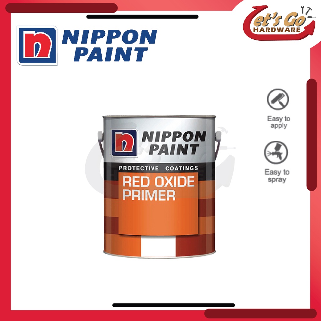 Nippon Paint 1L Red Oxide Primer Besi Tahan Karat Iron and Metal ...