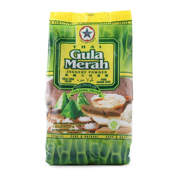 Thai Gula Merah Jaggery Powder /Pure Sugar Cane -Cap Bintang (500g ...