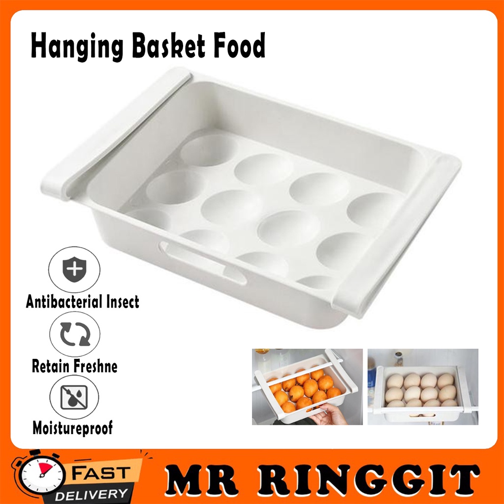 Fridge Hanging Basket Food Fruits Vegetables Meat Storage Box Cabinet ...
