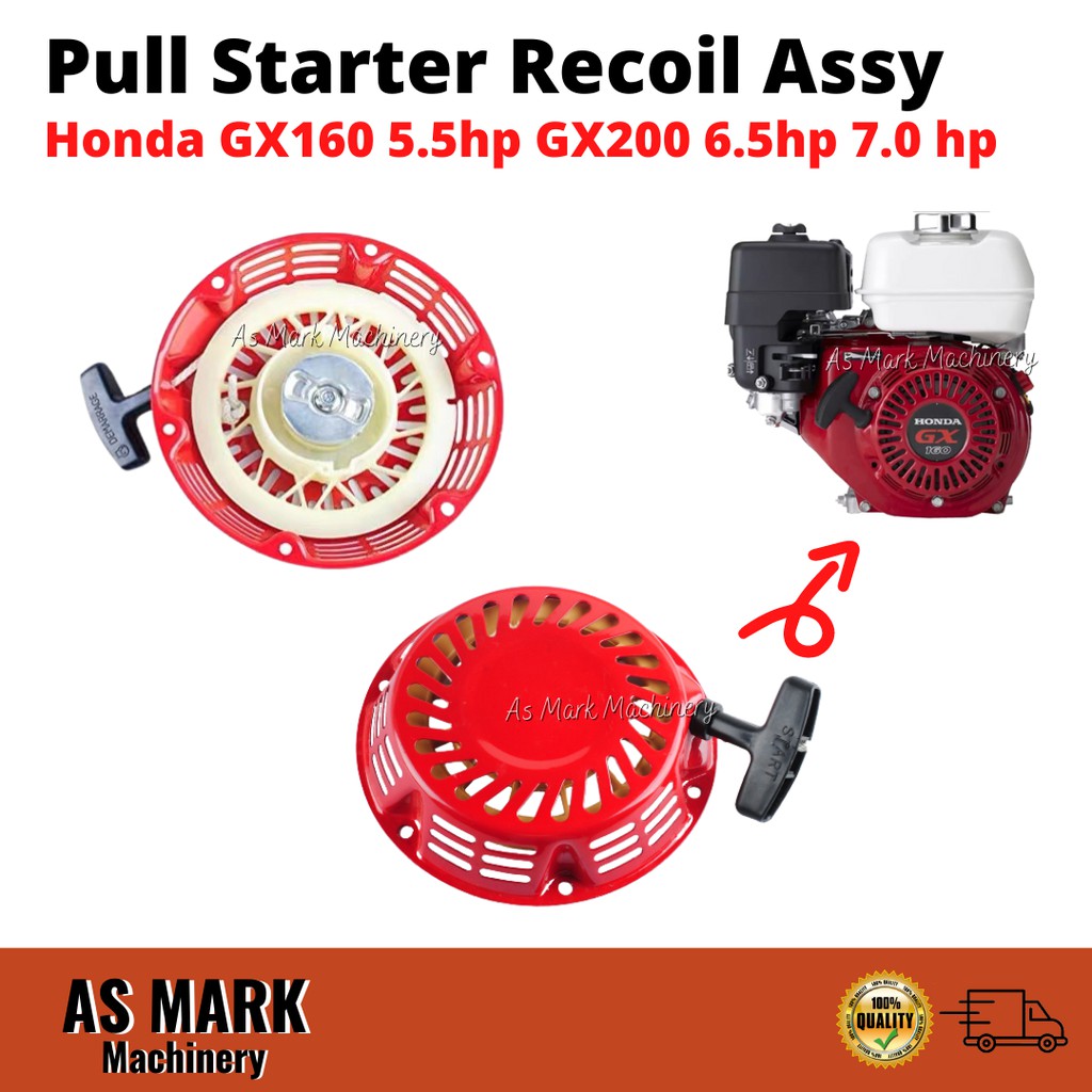 Recoil Starter Assembly Fit Honda Gx160 5.5hp Gx200 6.5hp 7.0hp Engine ...