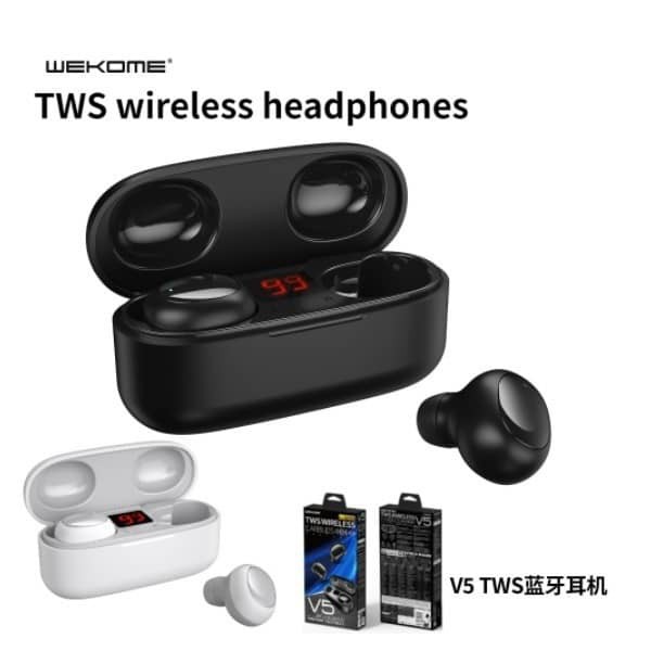 Original WEKOME TWS Wireless Bluetooth Earphones V5 Wireless Earbuds ...