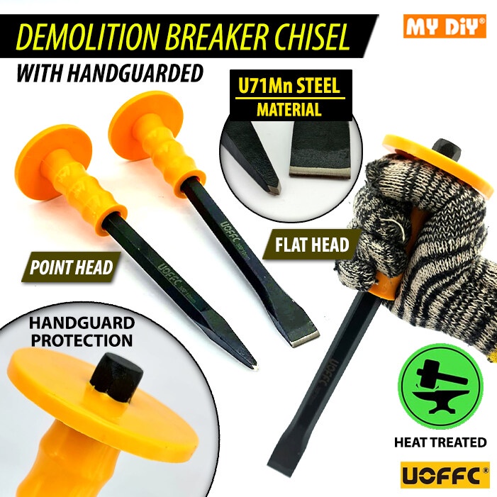 MYDIYHOMEDEPOT - UOFFC Cold Chisel Concrete Chisel Hand Protection ...