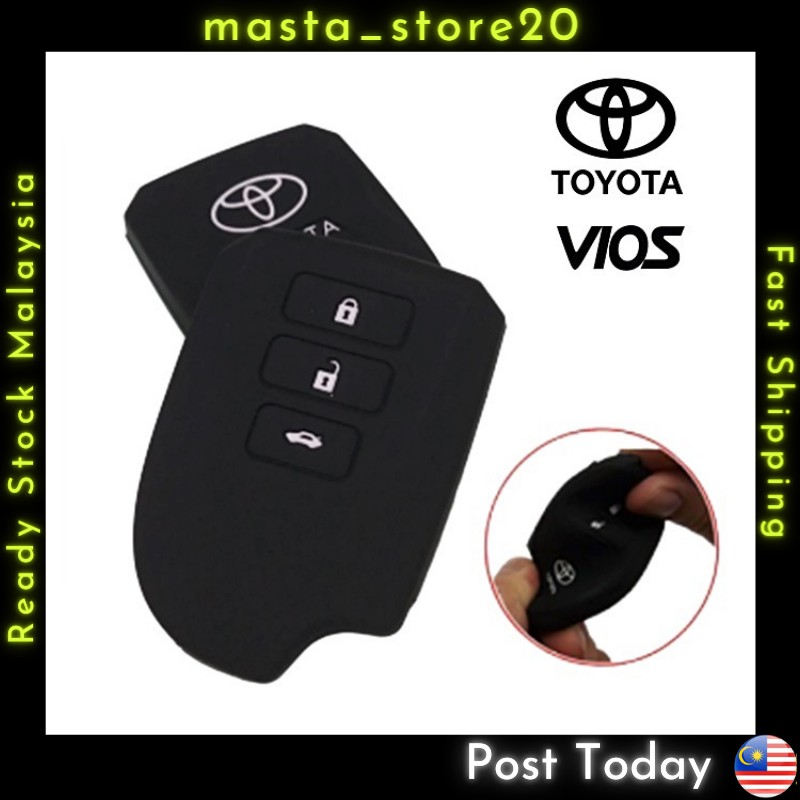 Toyota Vios 2014-2018 Keyless Remote Smart Key Silicone Cover / Sarung ...