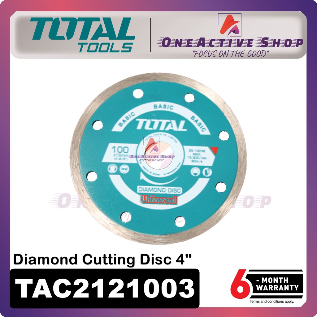 TOTAL 4" Diamond Cutting Disc Universal - TAC2121003 ( TOTAL 4 INCH ...