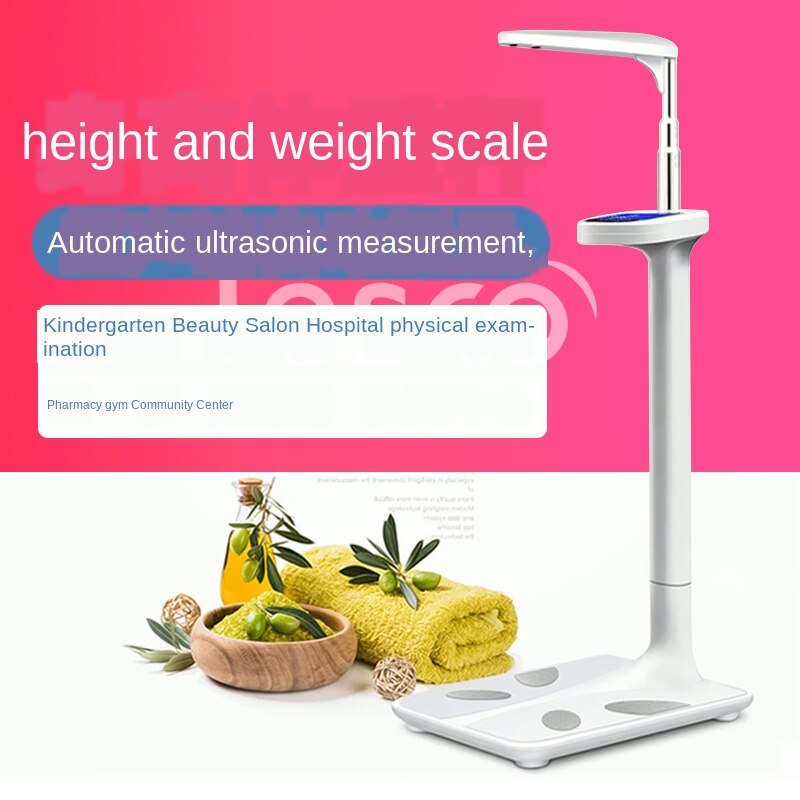 Ultrasonic height and weight scale electronic weighing gym body ...