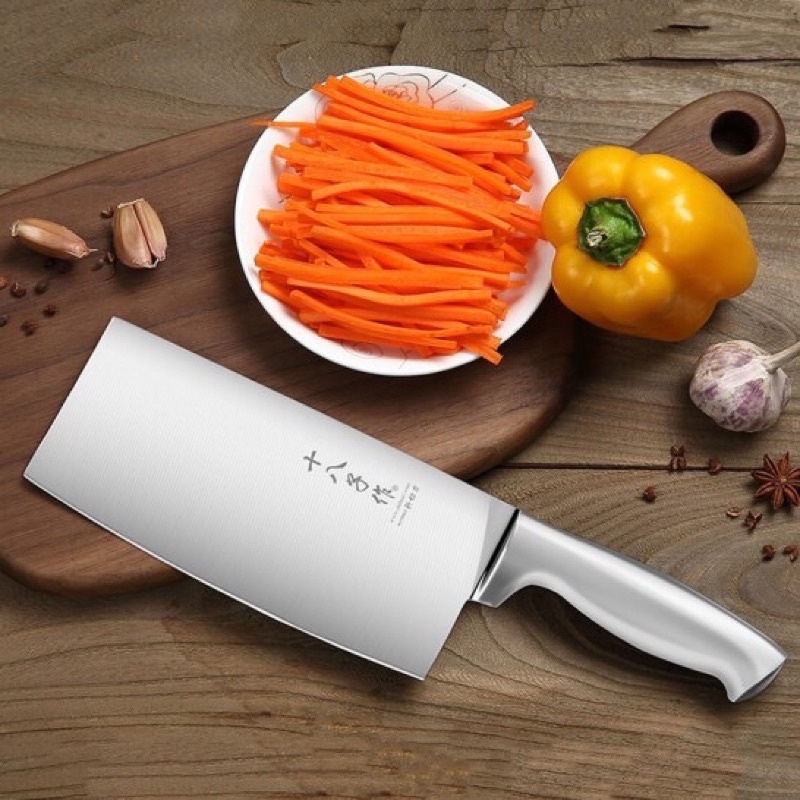 SHIBAZI Full Stainless Steel Chef Chopping Knife Cleaver Knife ...