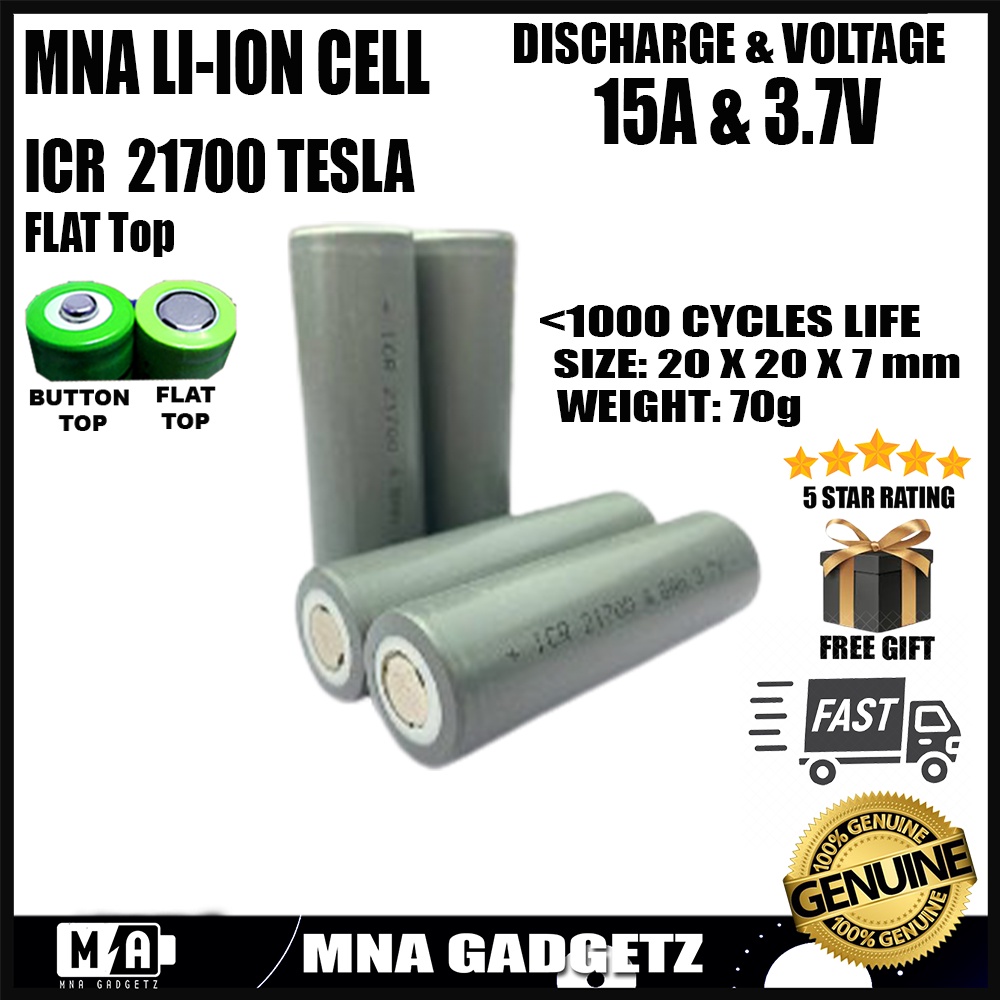 MNA ORIGINAL LITHIUM ION CELL RECHARGEABLE BATTERY LI-ION TESLA ...